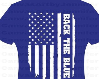 Back the Blue Sticker Svg - Etsy