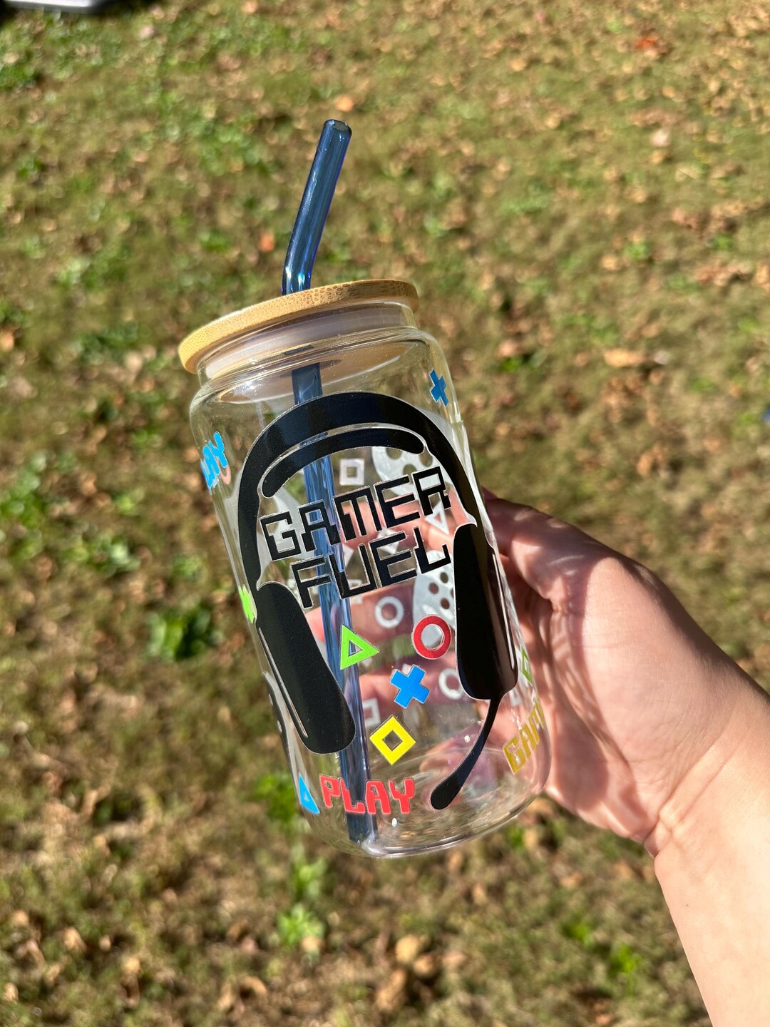 Gamer Inspired 16oz Glass Cup - Etsy