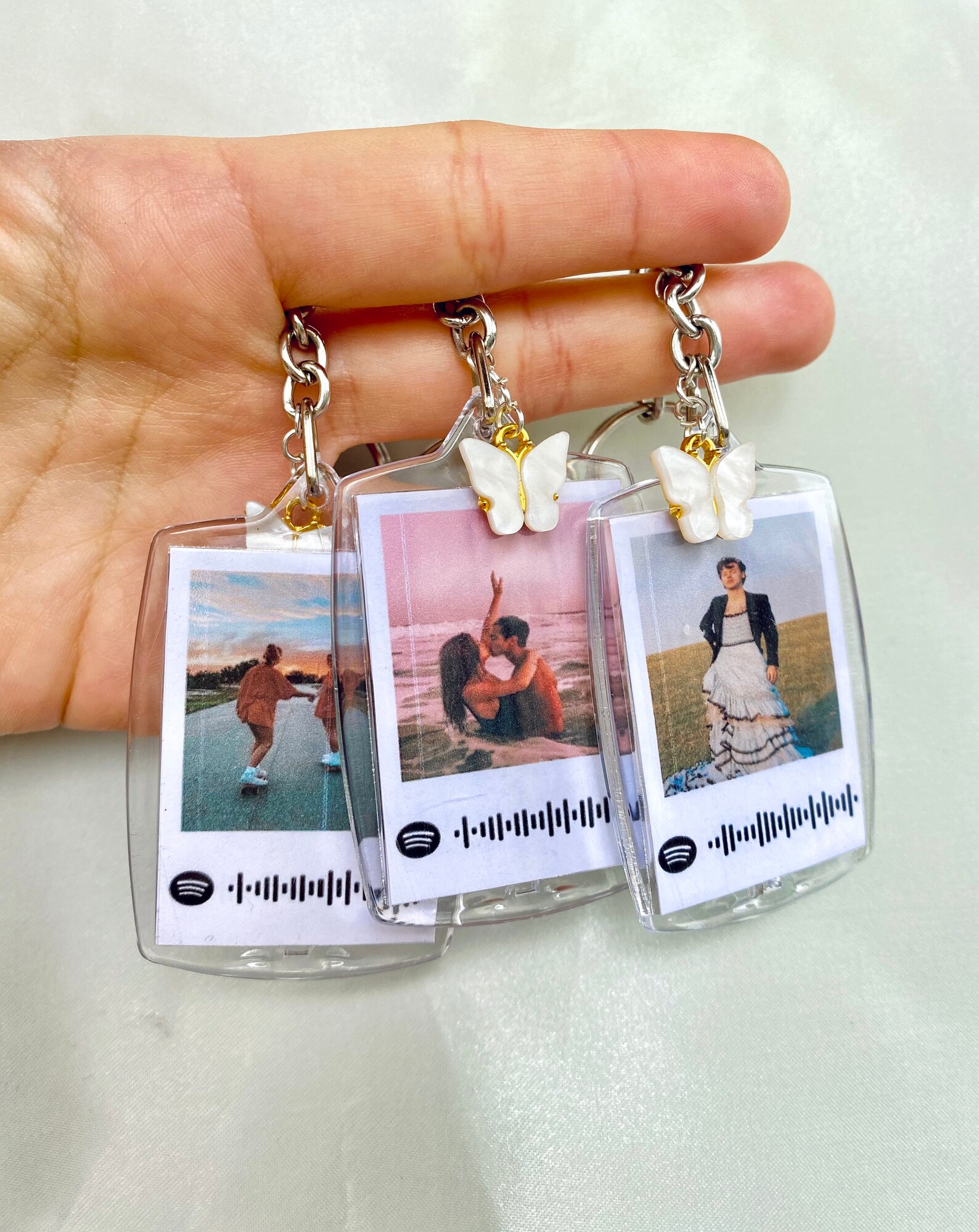 Custom Personalized Polaroid Photo Spotify Photo Keychain With ...