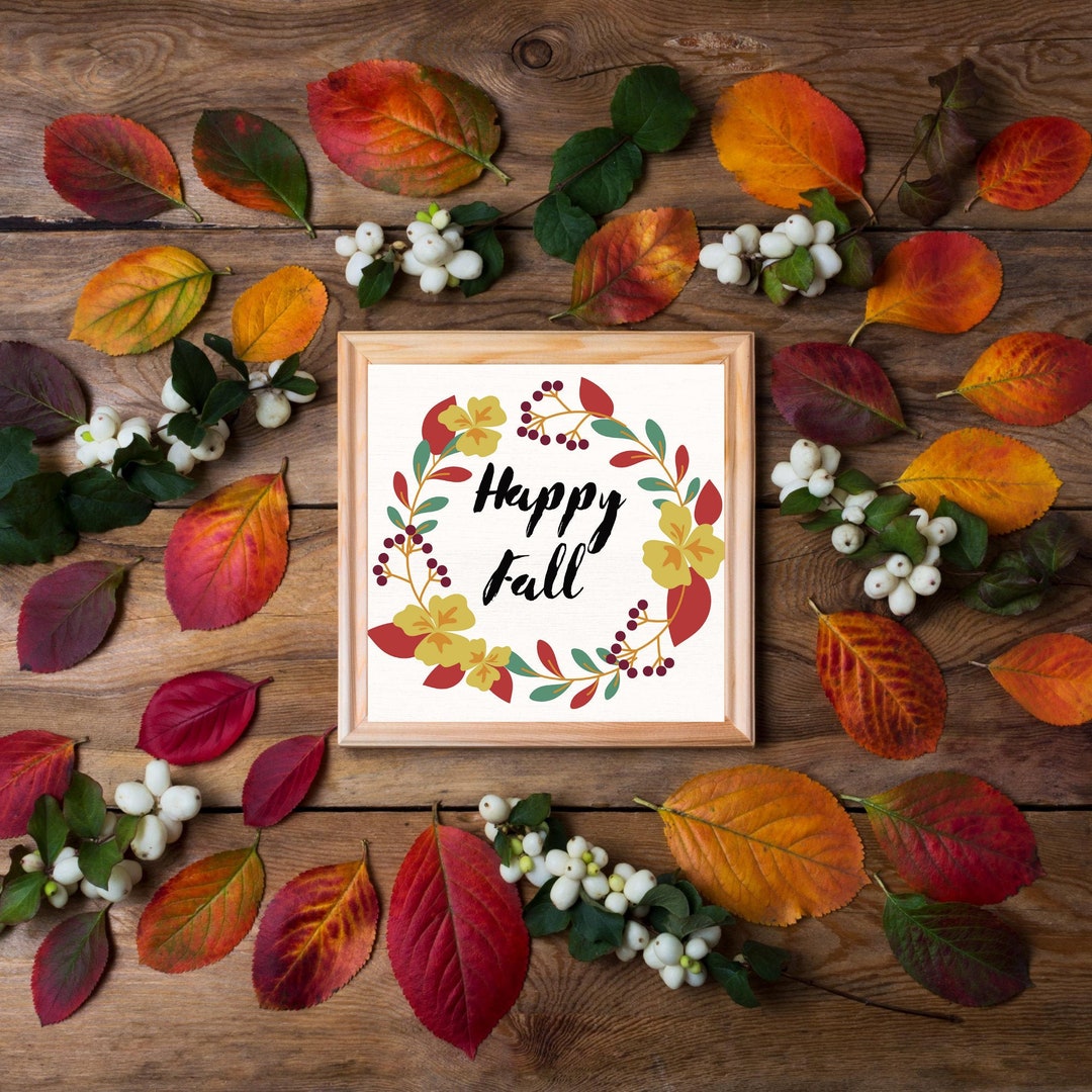 Happy Fall Printable Decor, Modern Farmhouse, Rustic, Autumn Decor ...