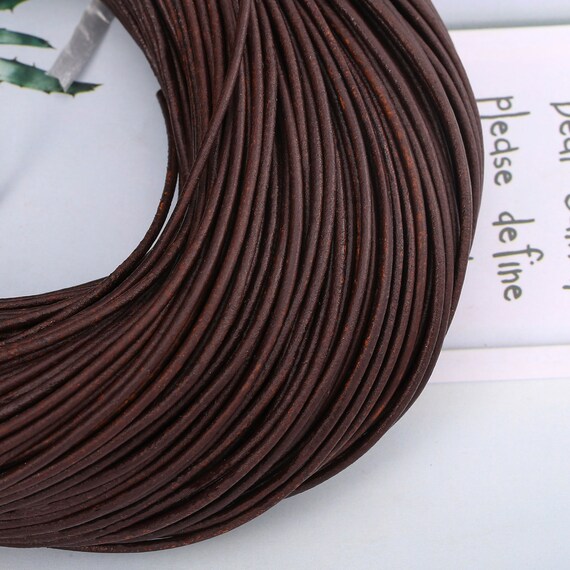10 Yards Round Dark Brown Thread 2mm Leather Cord.ss-pb170 | Etsy