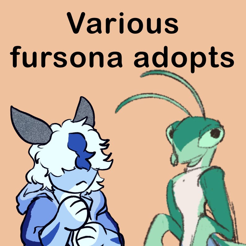 Furry Character Adoptable: Birds, Cats, Bugs, Ect. (digital Item Only ...