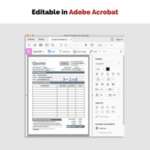 Printable Quote Template Quote Template Quote Form - Etsy