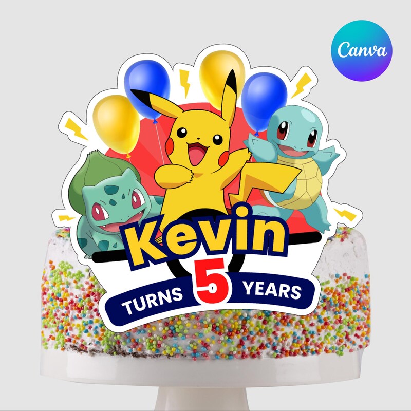 Pokemons Cake Topper - Etsy