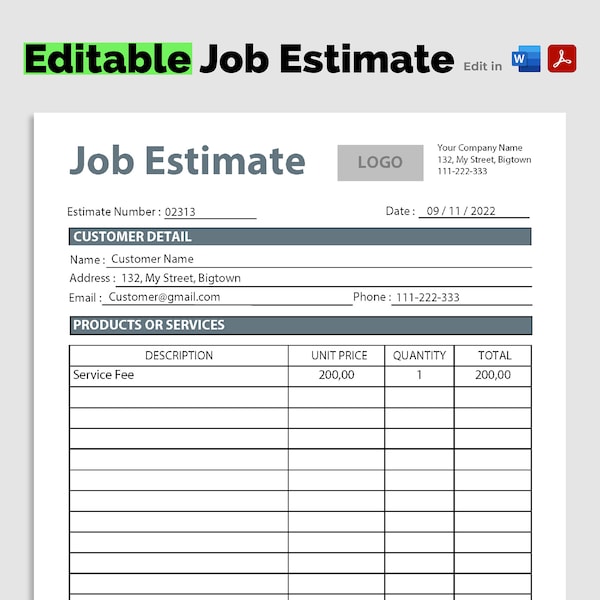 Job Proposal Template - Etsy