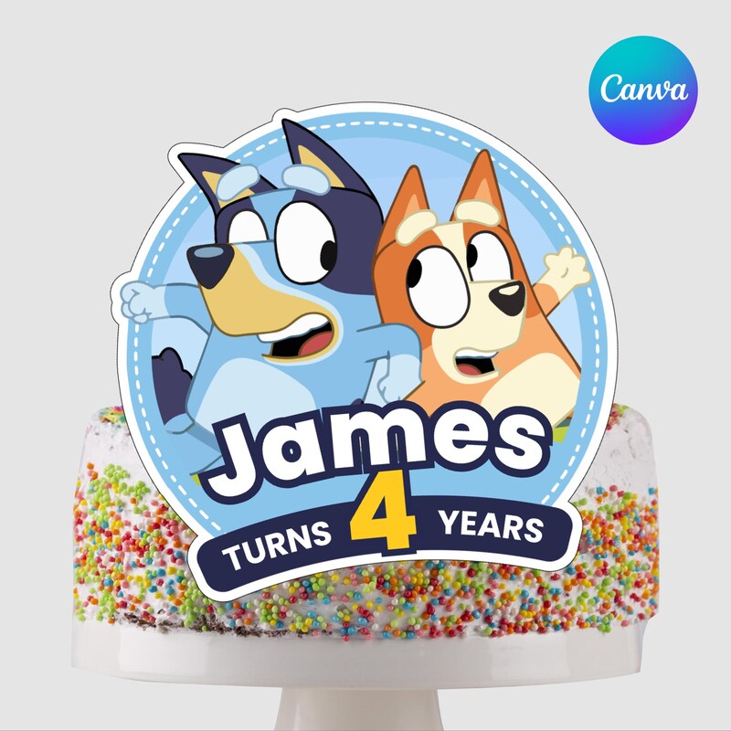 Bluey Cake Topper - Etsy