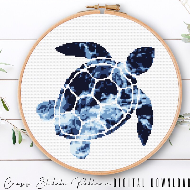 Turtle Cross Stitch - Etsy