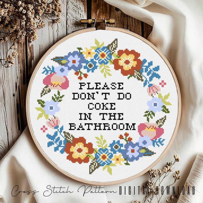 Bathroom Cross Stitch Pattern - Etsy