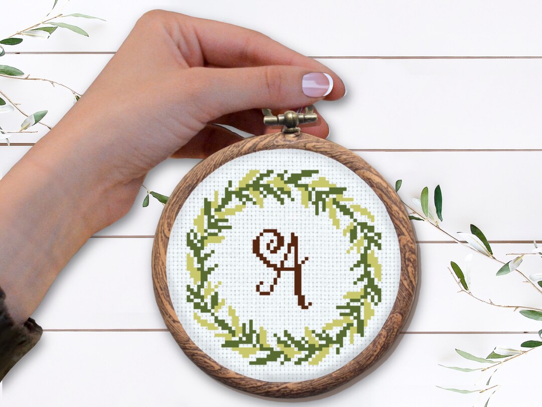Monogram Cross Stitch Pattern, Easy Counted Cross Stitch Sampler ...