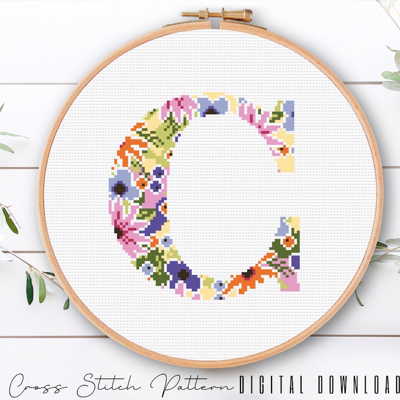 Crossstitch Monogram - Etsy