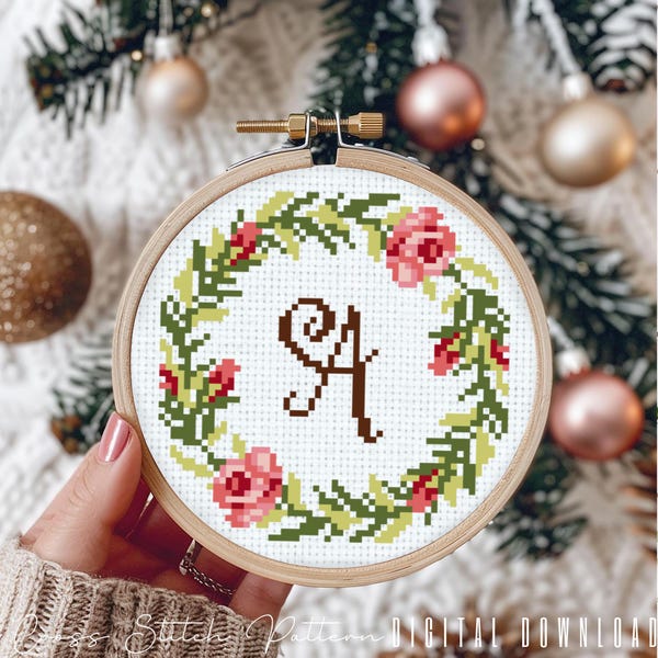 Cross Stitch Initial - Etsy