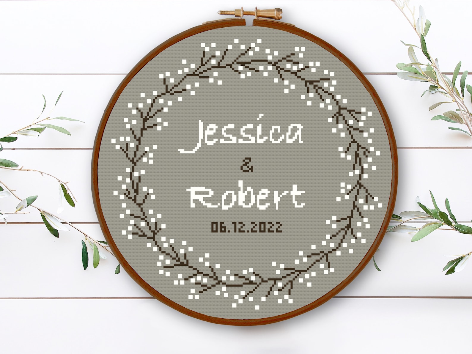 Wedding Modern Cross Stitch Pattern Personalized Counted - Etsy