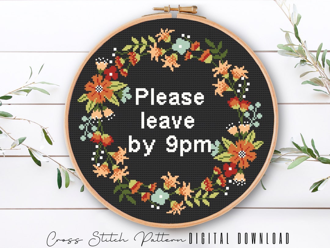 Floral Sassy Cross Stitch Pattern, Feminist Cross Stitch, Subversive ...