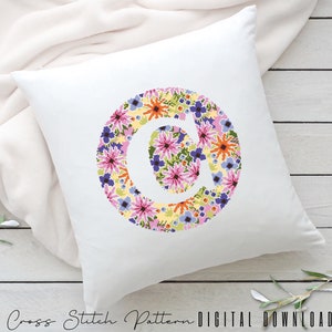 Letter C Cross Stitch Alphabet Pattern Modern Monogram - Etsy