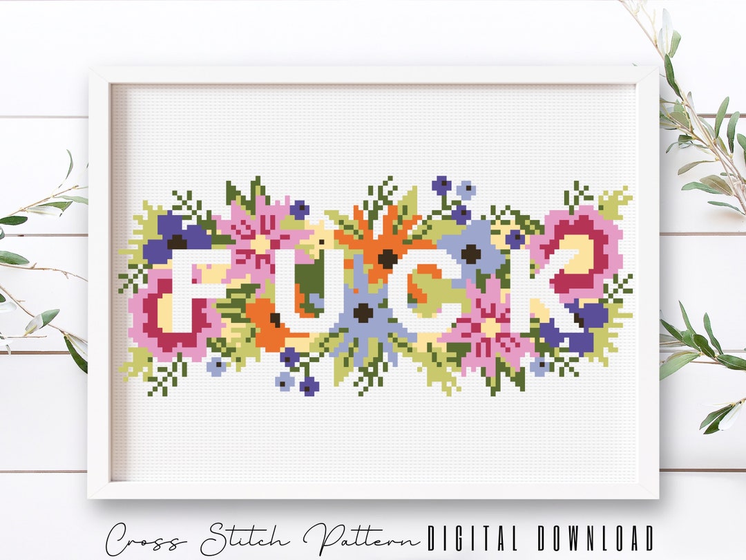 Floral Sassy Cross Stitch Pattern, Feminist Cross Stitch, Subversive ...