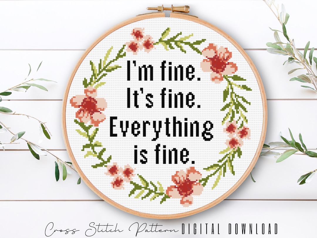 Inspirational Cross Stitch Pattern, Counted Cross Stitch Quote, Modern ...