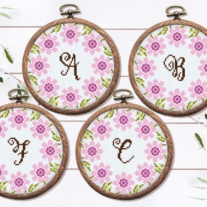 Monogram Cross Stitch Pattern: Easy Initial Embroidery (digital ...