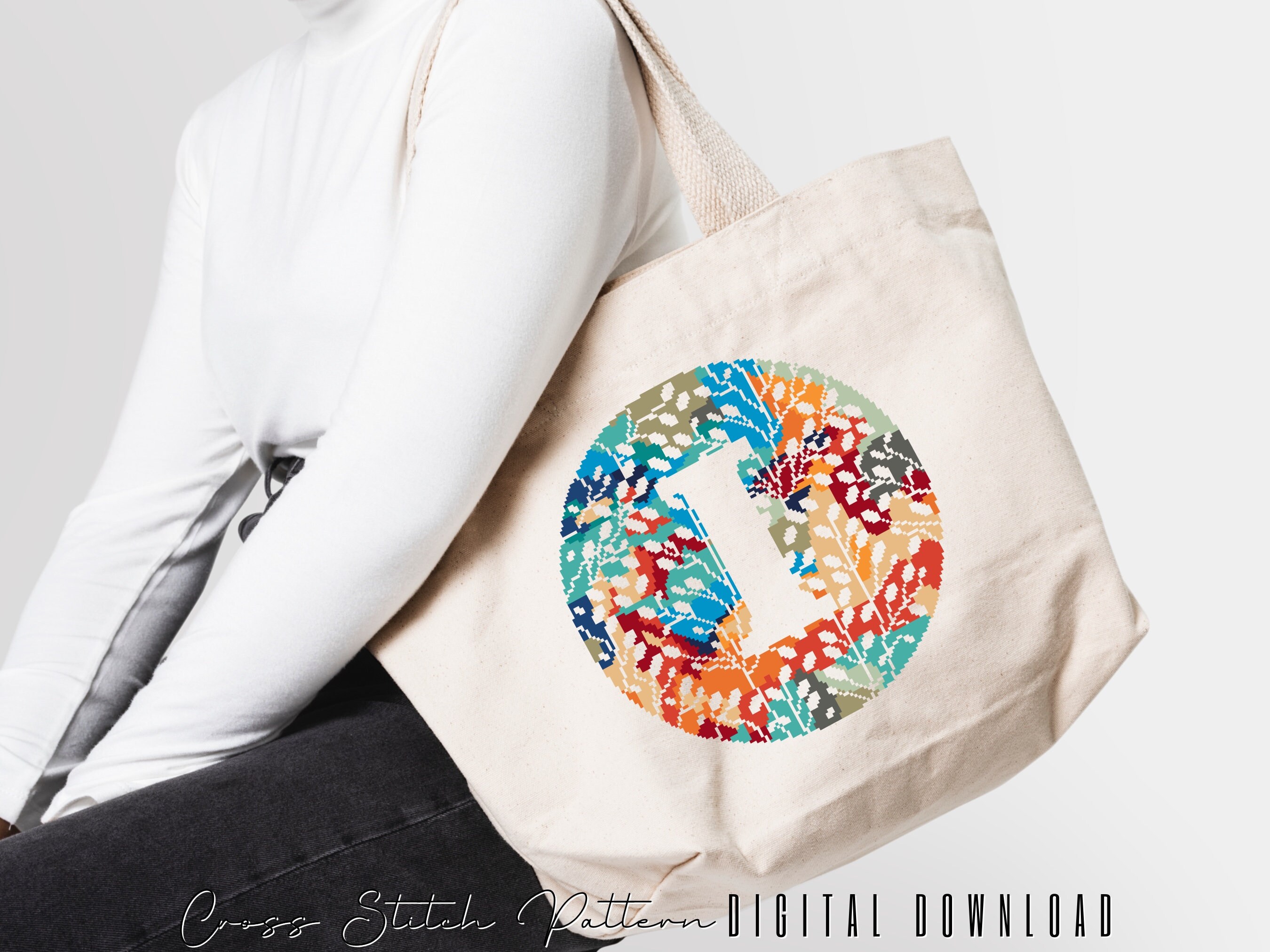 Letter I Cross Stitch Alphabet Pattern Modern Monogram - Etsy Singapore