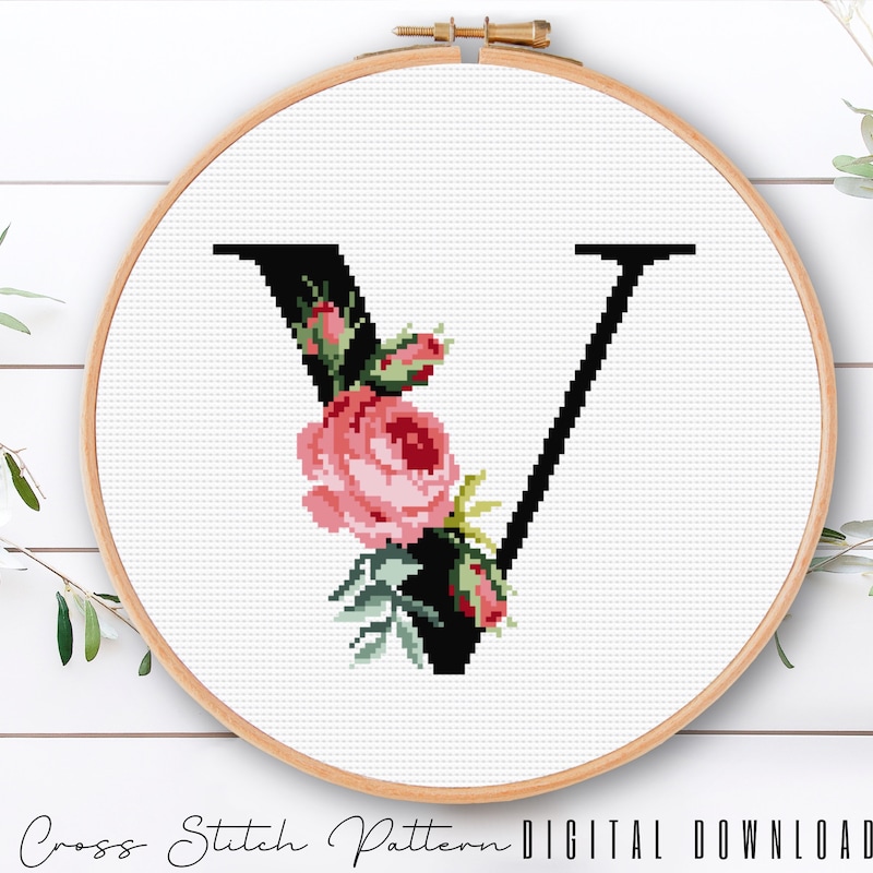Monogram Letter V - Etsy