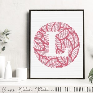 Letter L Cross Stitch Alphabet Pattern Modern Monogram - Etsy
