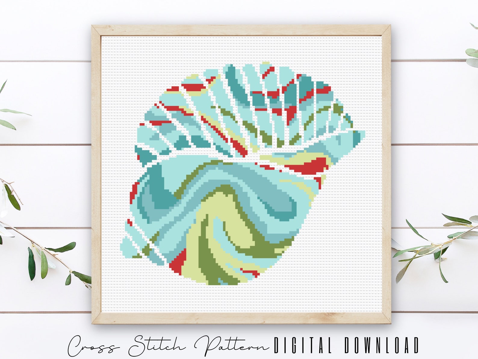 Modern Sea Life Cross Stitch Pattern Sea Shell Cross Stitch - Etsy