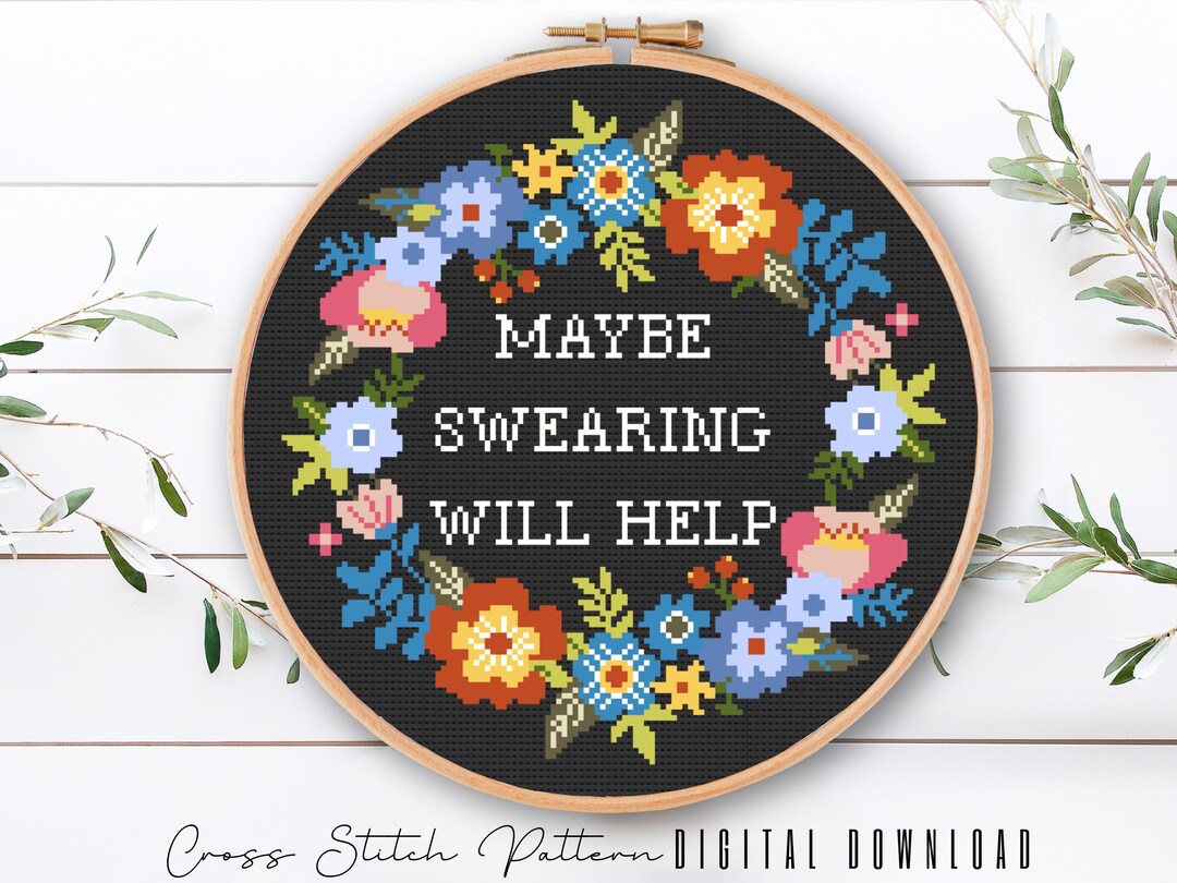 Floral Sassy Cross Stitch Pattern, Feminist Cross Stitch, Subversive ...