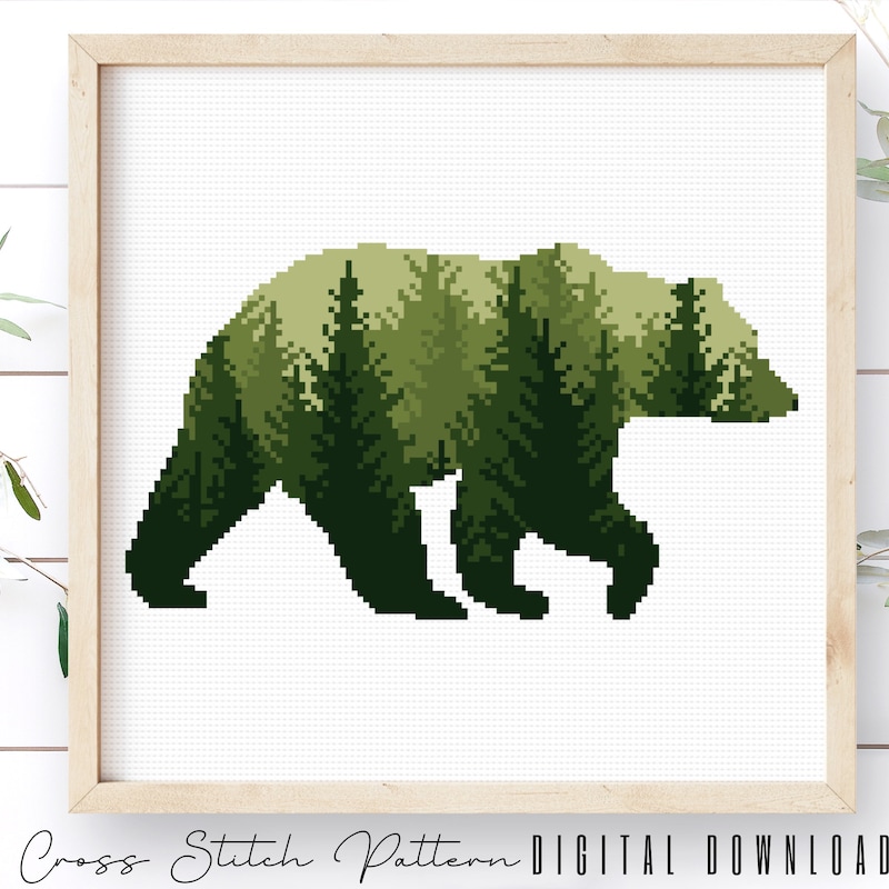 Grizzly Bear Modern Art - Etsy