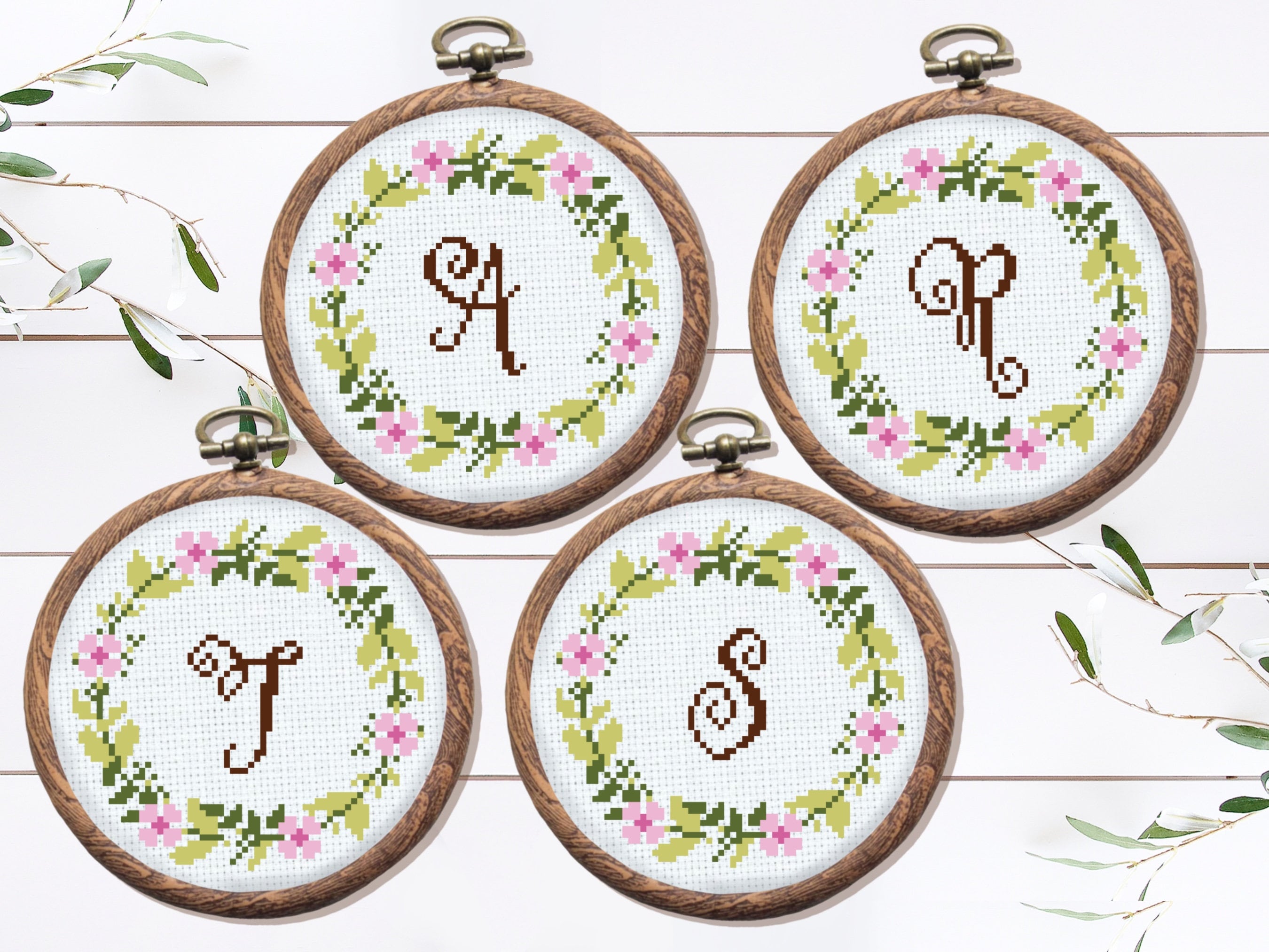 Monogram Cross Stitch Pattern Easy Counted Cross Stitch - Etsy