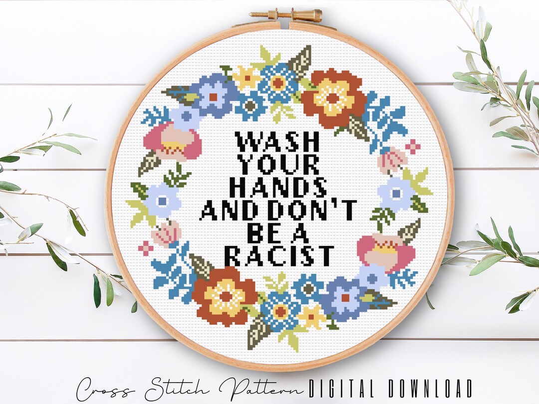 Floral Sassy Cross Stitch Pattern, Feminist Cross Stitch, Subversive ...