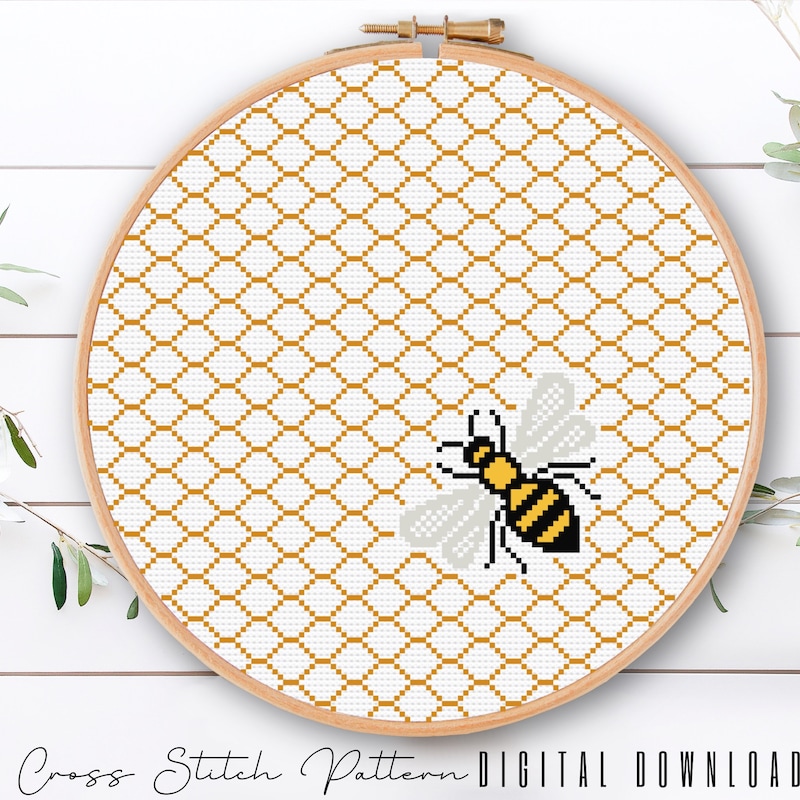 Bee Cross Stitch Pattern - Etsy