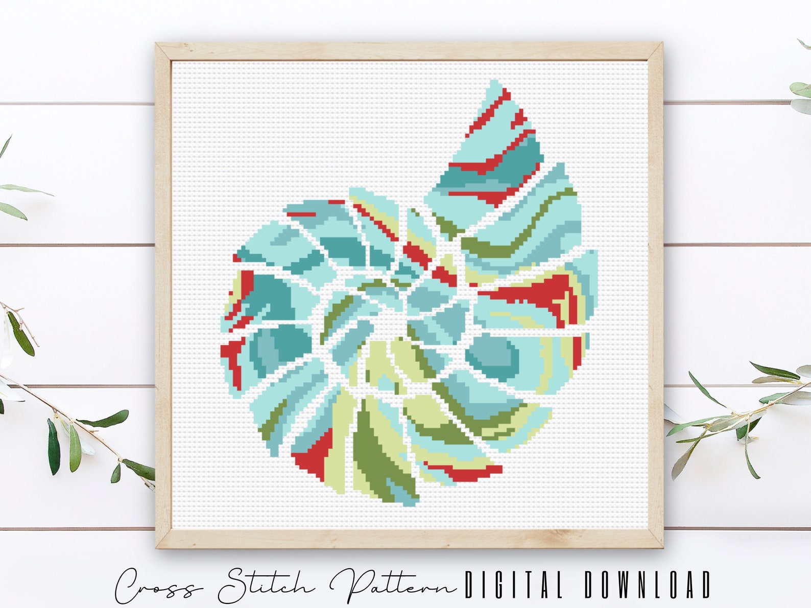 Modern Sea Life Cross Stitch Pattern Sea Shell Cross Stitch - Etsy