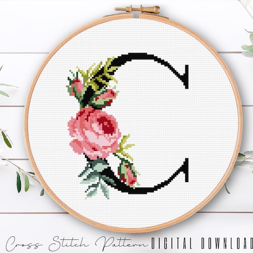 Cross Stitch Pattern Alphabet Cross Stitch Monogram - Etsy