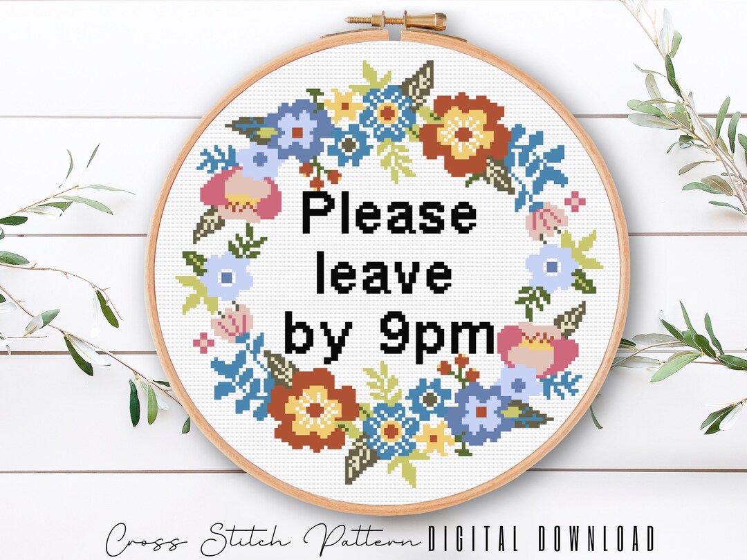 Floral Sassy Cross Stitch Pattern, Feminist Cross Stitch, Subversive ...
