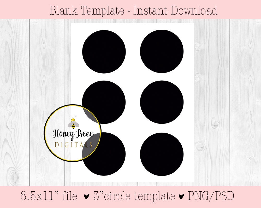 3 Inch Circle Template | Blank Template | DIY Design | PSD | PNG ...