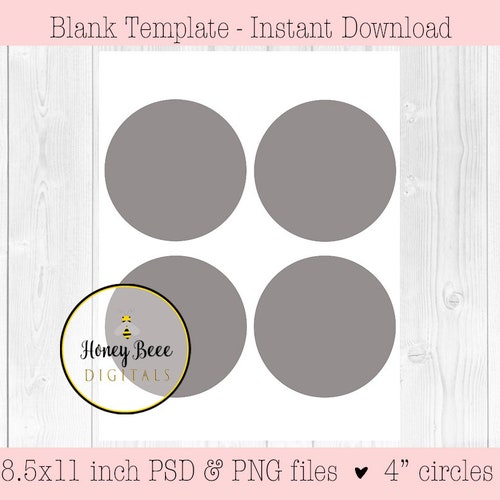 2 Inch Circle Template Blank Template DIY Design PSD - Etsy