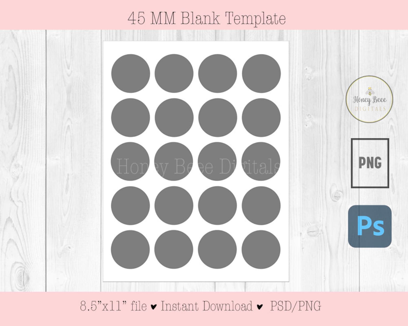45 Mm Circle Template Blank Template DIY Design PSD PNG Round Sticker ...