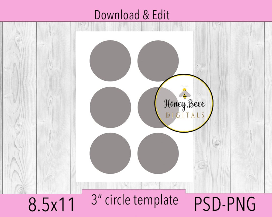 3 Inch Circle Template | Blank | DIY | Design | PSD | PNG | Round ...