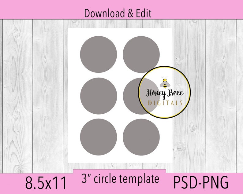 3 Inch Circle Template | Blank | DIY | Design | PSD | PNG | Round ...