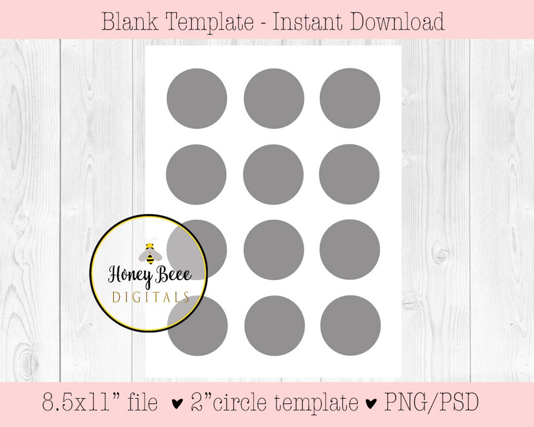 2 Inch Circle Template | Blank Template | DIY | Design | PSD | PNG ...