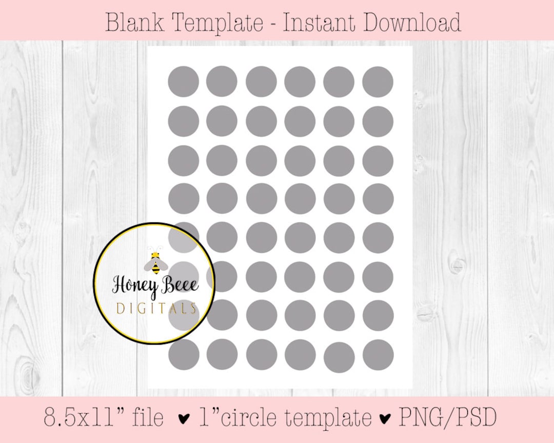 1 Inch Circle Template | Blank | DIY | Design | PSD | PNG | Round ...