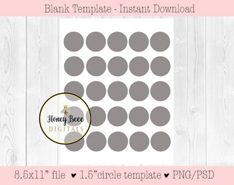 2.5 Inch Circle Template Blank Template DIY Design PSD PNG Round ...