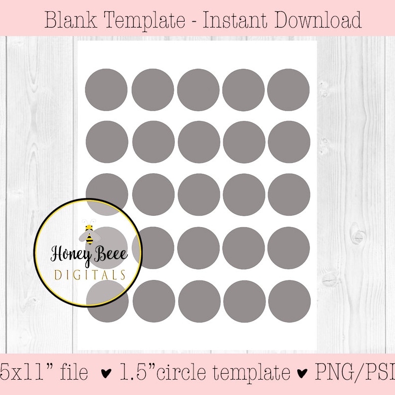 Round Sticker Template - Etsy Australia