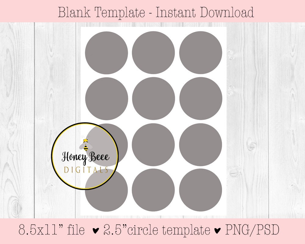 2.5 Inch Circle Template | Blank Template | DIY | Design | PSD | PNG ...
