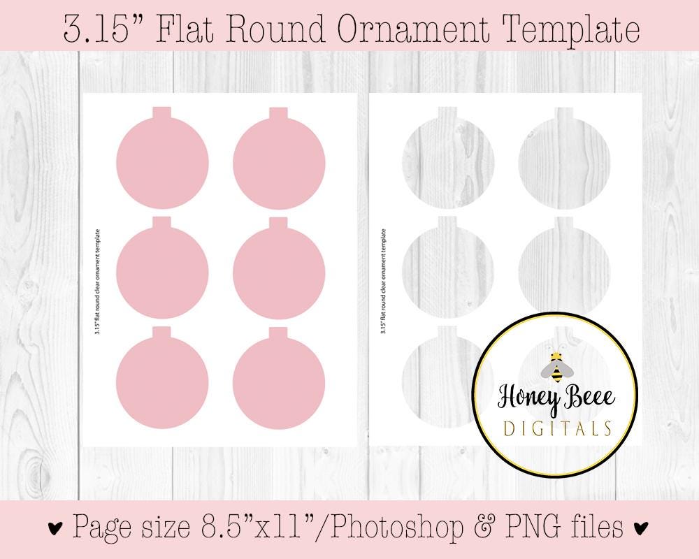 3.15 Inch Flat Round Ornament Template | Blank Template | DIY | Design ...