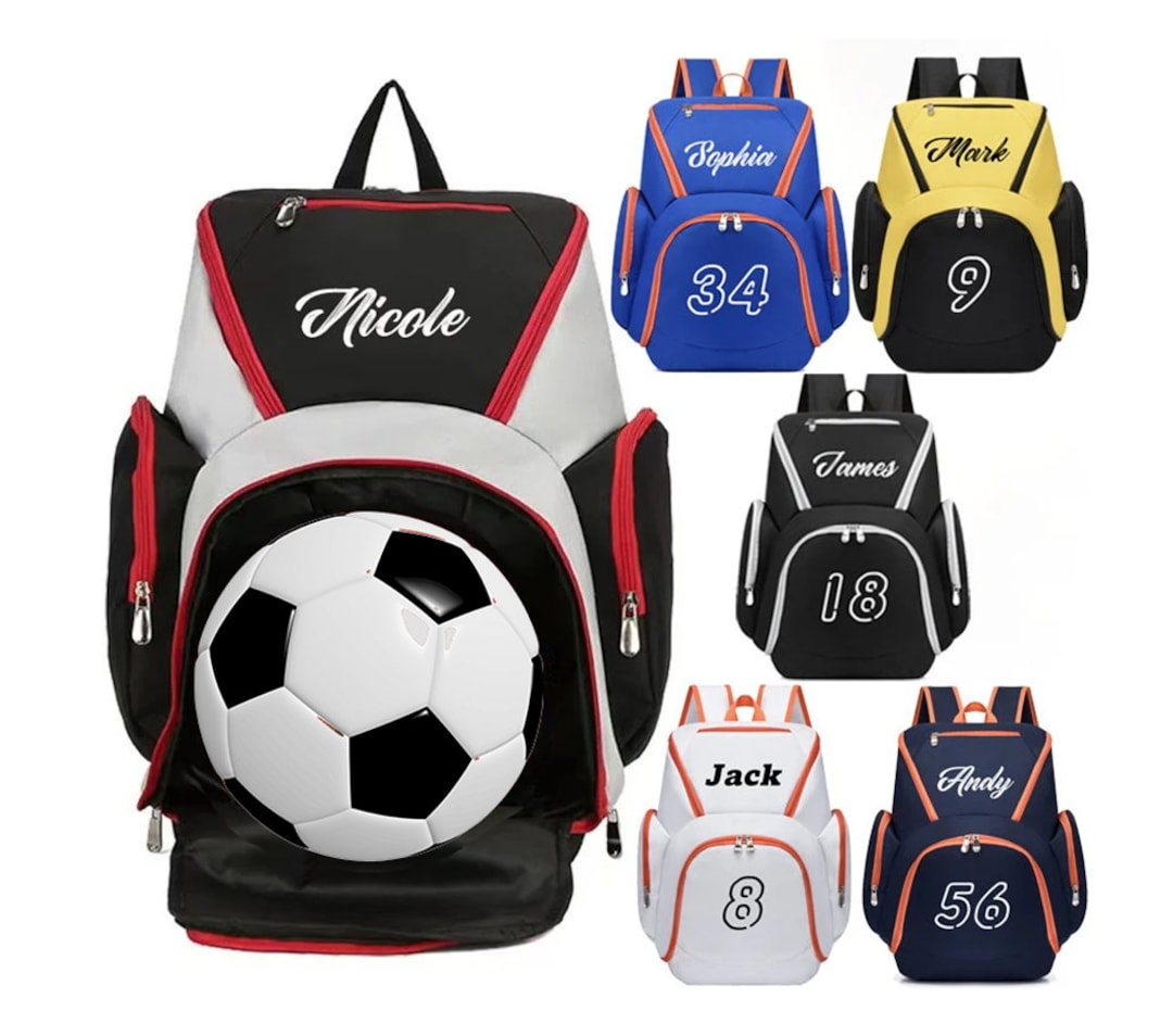 Soccer Backpack Gift, Personalized Name/number Football Bag, Gift for ...