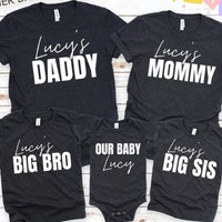 Personalized Family Matching Shirts: Newborn Hospital Shirts, Baby Name ...