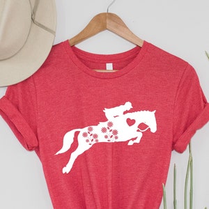 Girl's Horse Riding Shirt: Floral Horse Lover Tee - Etsy