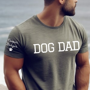 Personalized Dog Dad T-shirt: Custom Dog's Name Gift, Dog Lover Tee - Etsy