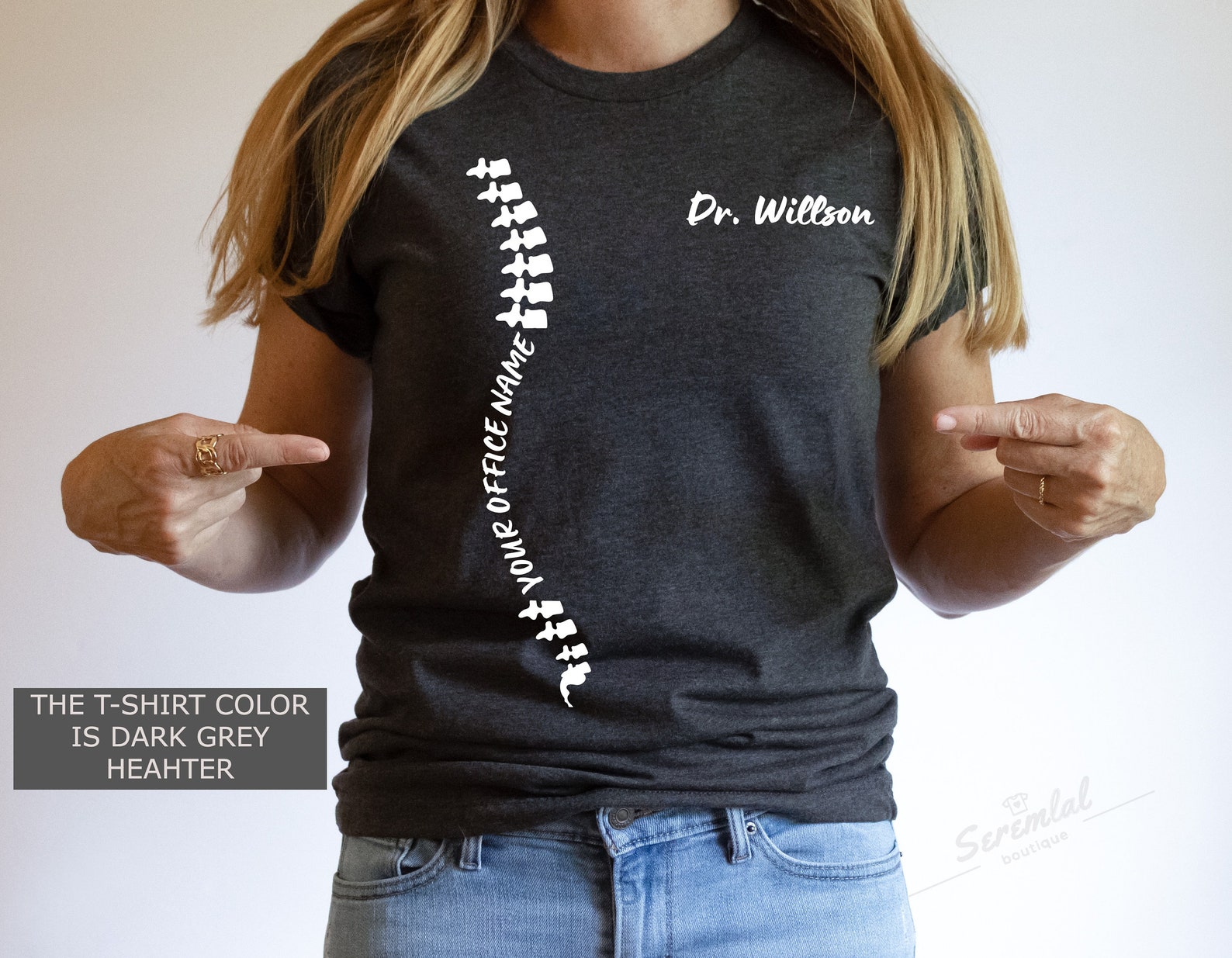 Personalized Chiropractor Spine T-shirt: Custom Chiropractic Tee - Etsy