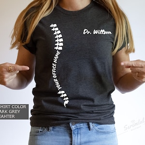 Personalized Chiropractor Spine T-shirt: Custom Chiropractic Tee - Etsy